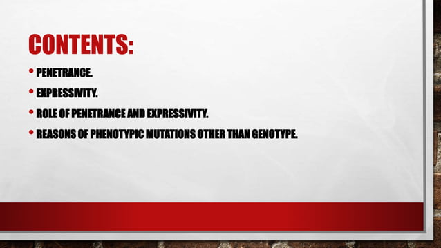 Penetrance and expressivity | PPTX