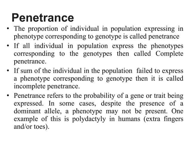 Penetrance and expressivity.pdf | Diabetes | Diseases and Conditions