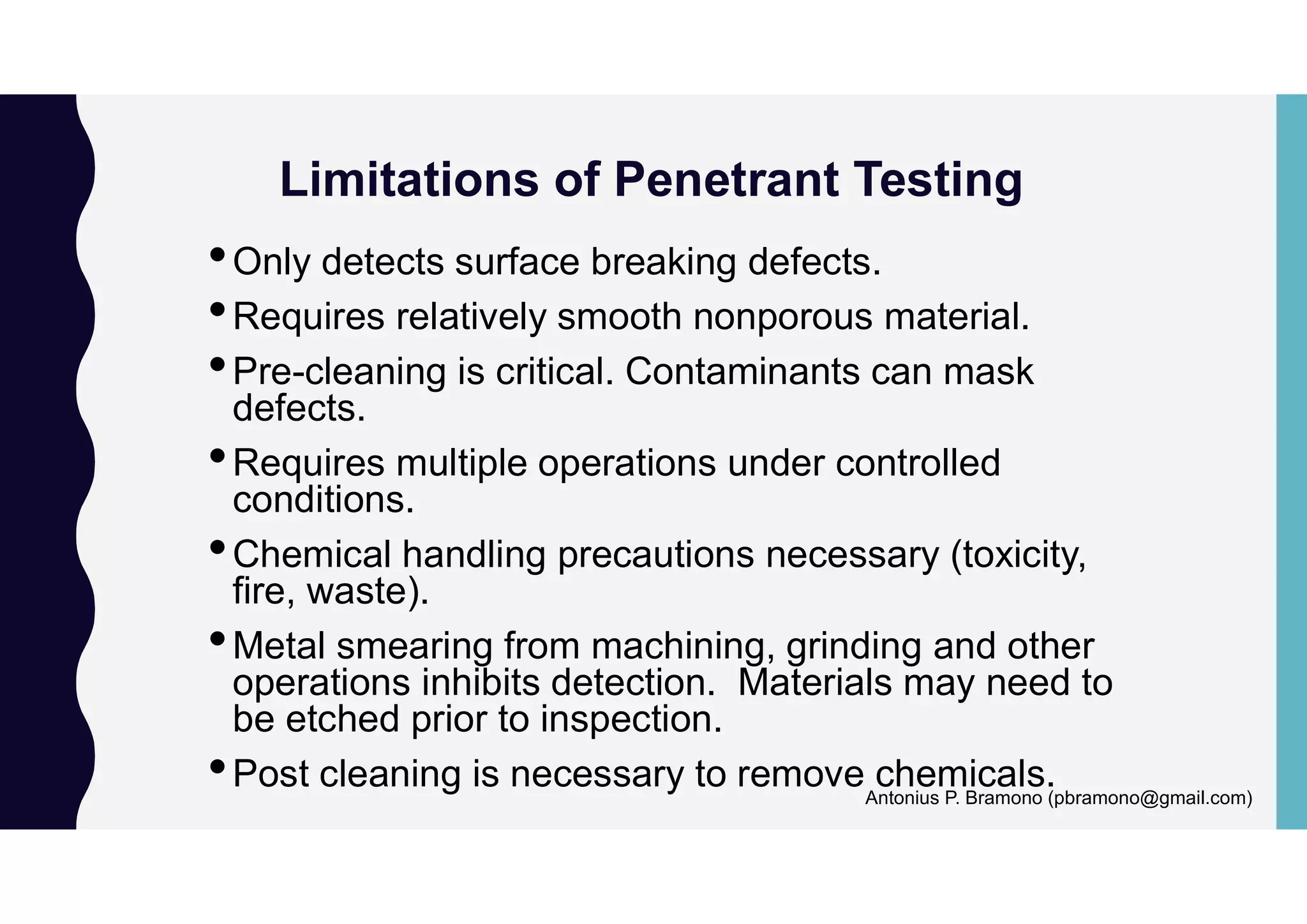 Penetrant testing | PDF