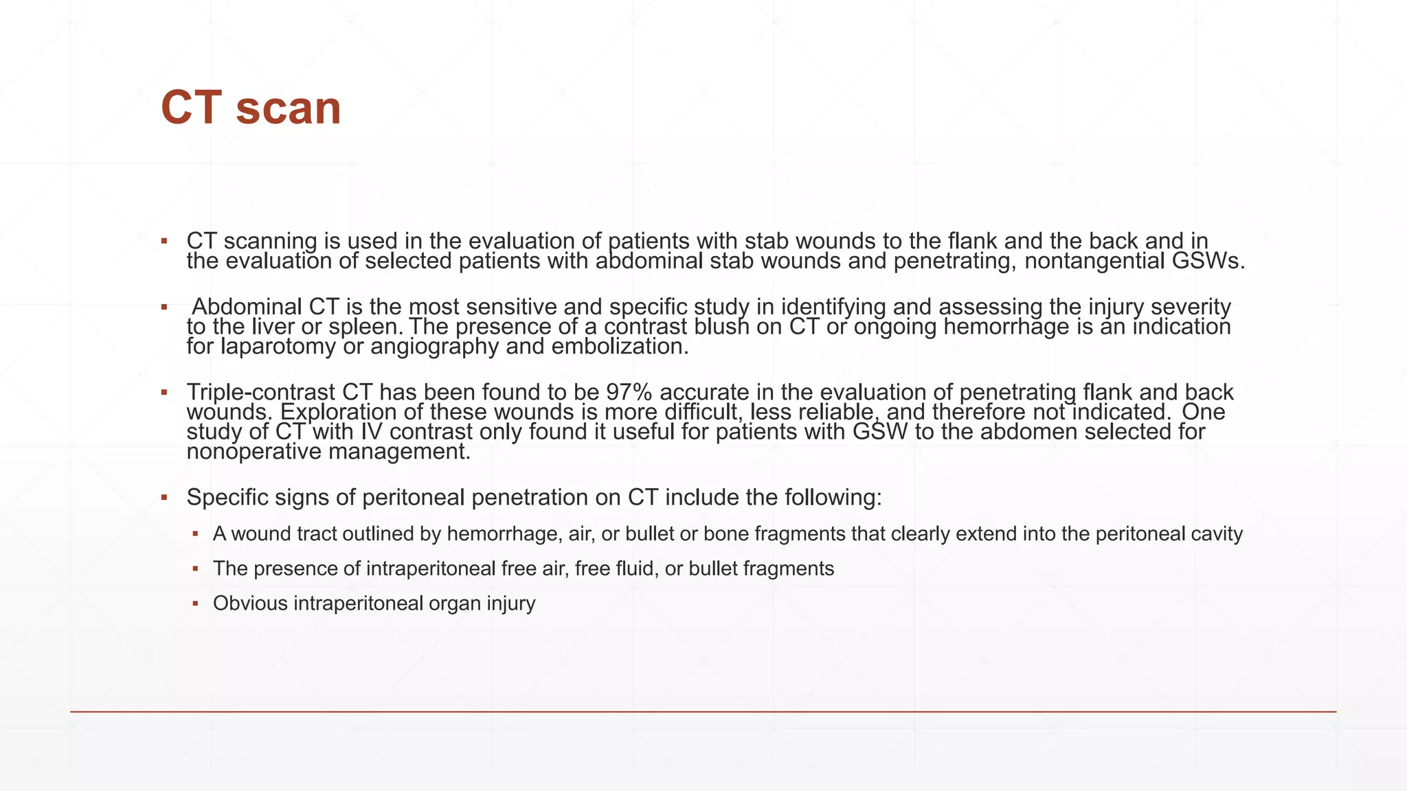 PENETRATING ABDOMINAL TRAUMA | PPTX