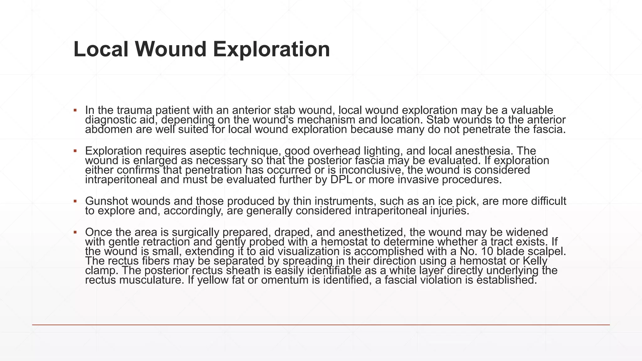 PENETRATING ABDOMINAL TRAUMA | PPTX