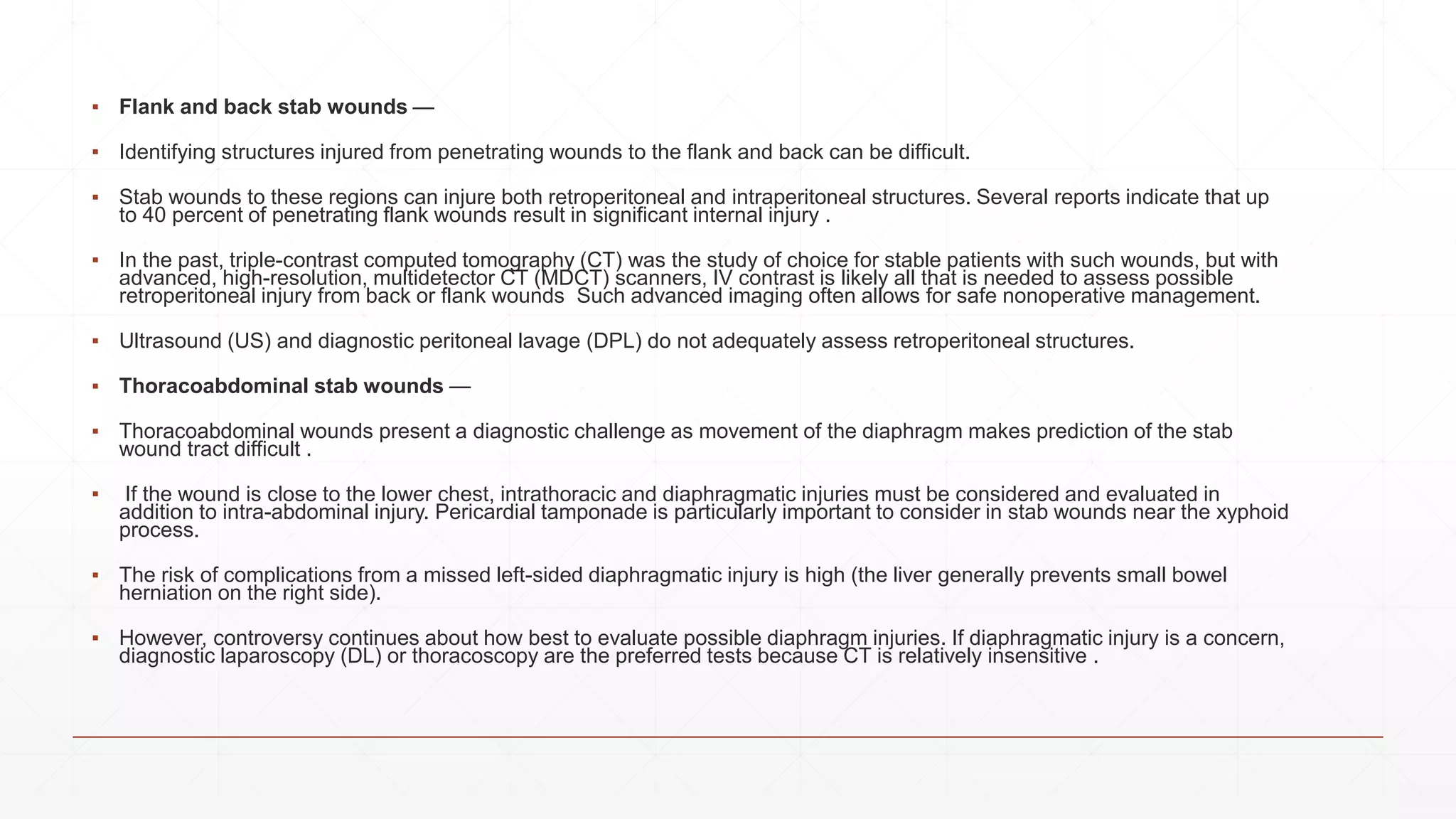PENETRATING ABDOMINAL TRAUMA | PPTX