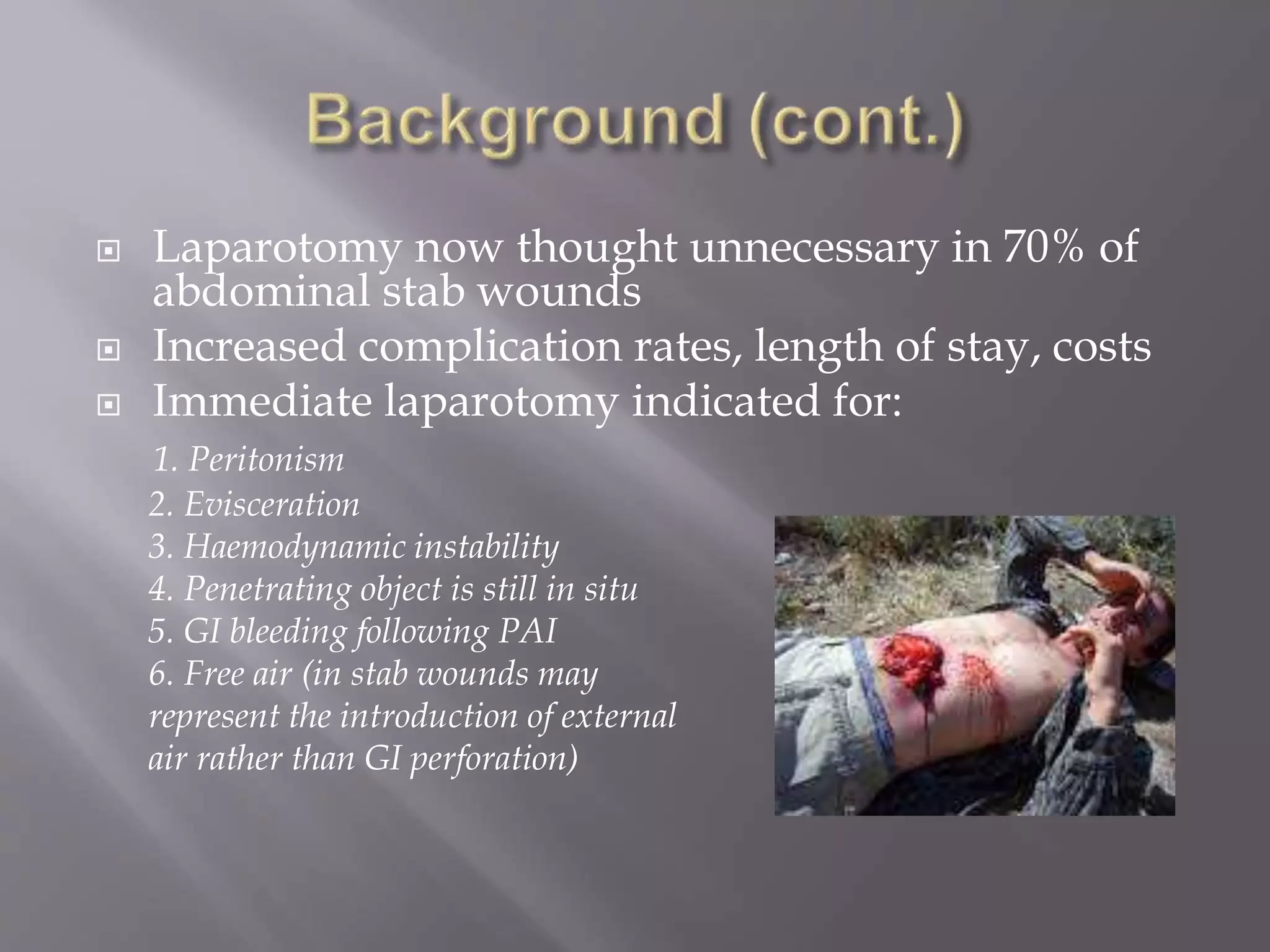 Penetrating Abdominal Trauma Emergency Management | PPTX