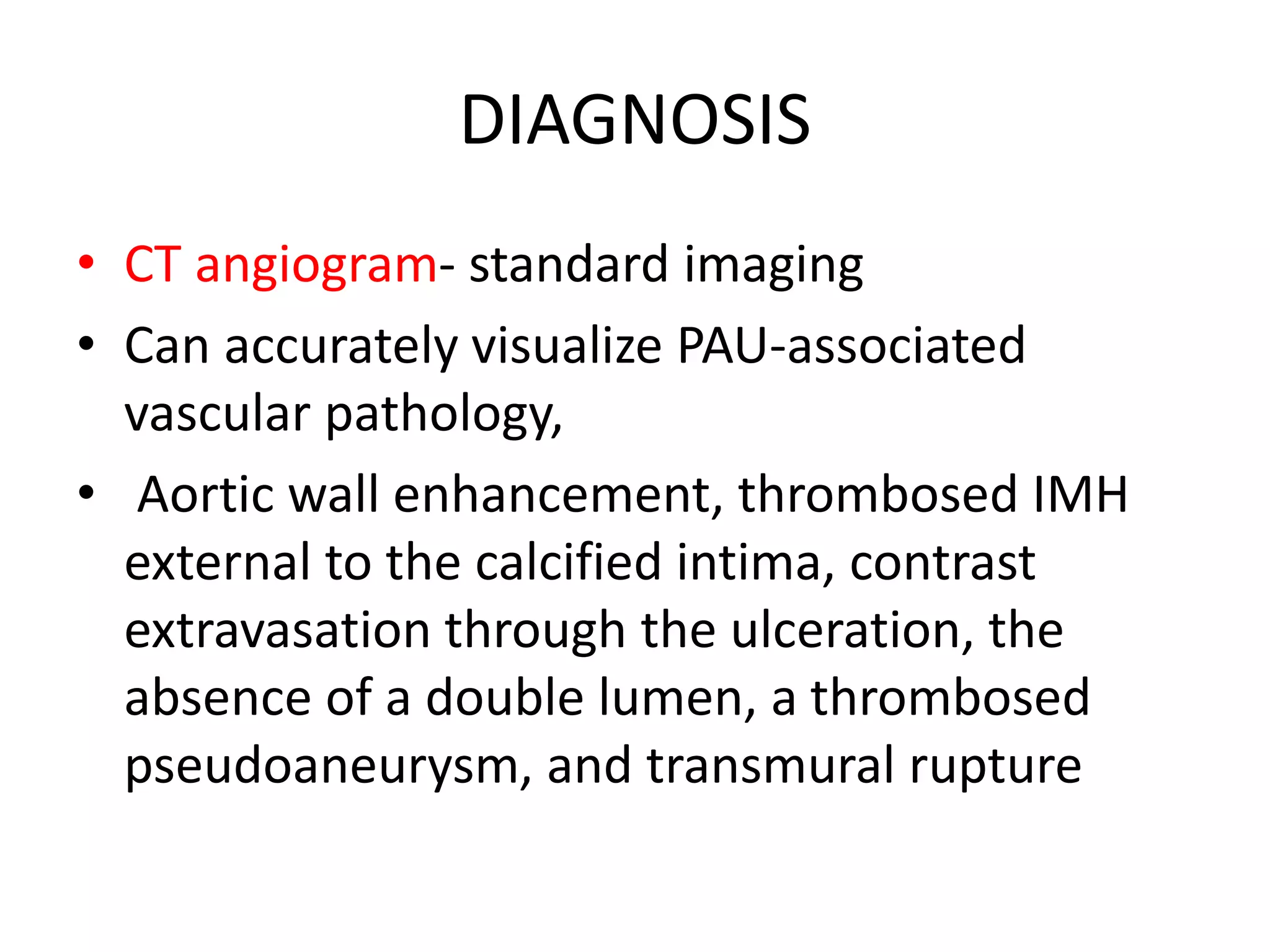 Penetrating aortic ulcer | PPTX
