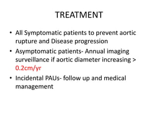 Penetrating aortic ulcer | PPTX
