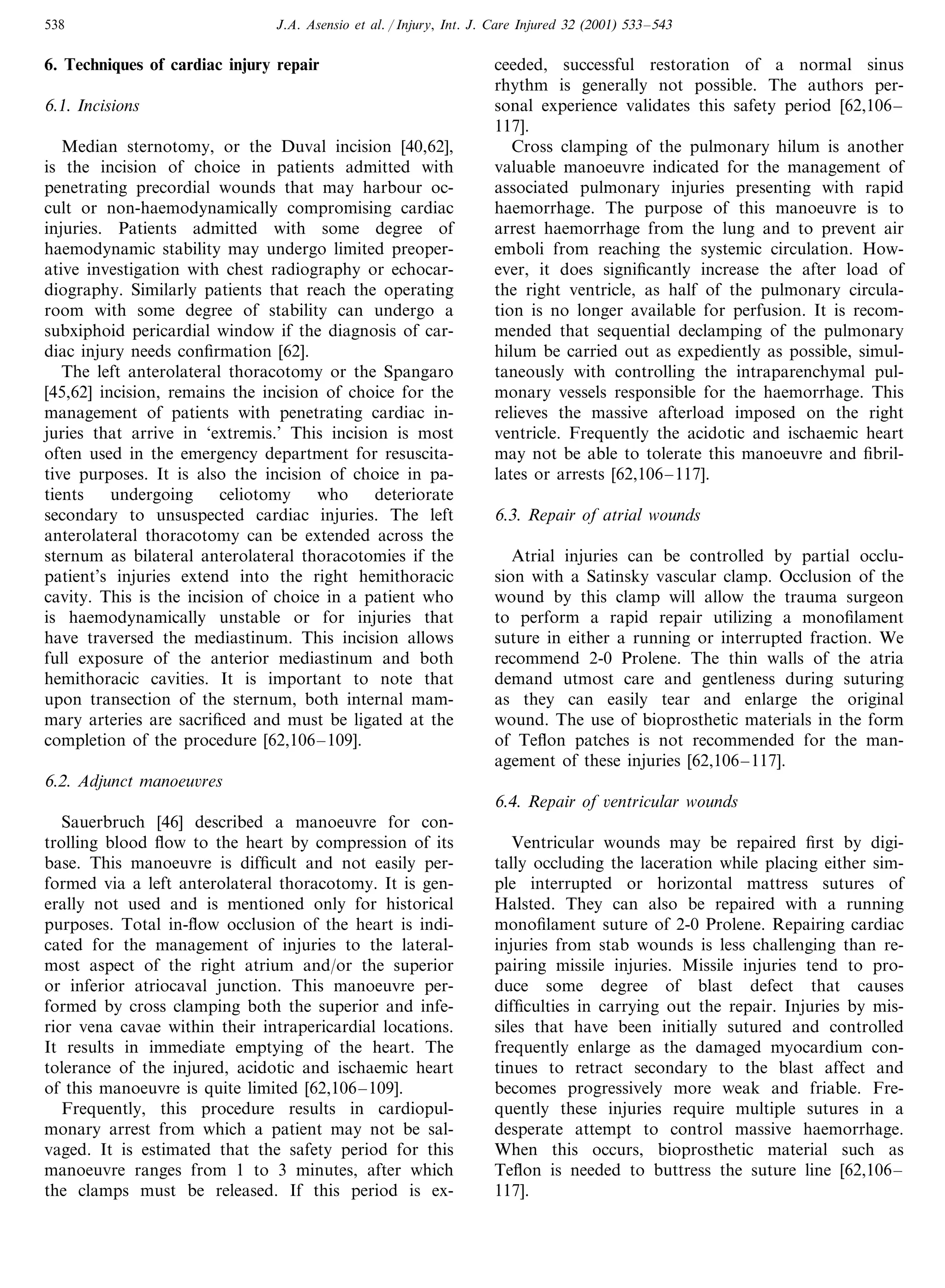 Penetrating cardiac injuries a complex challenge | PDF