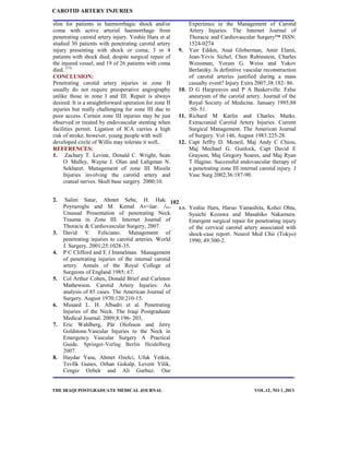 Penetrating carotid artery injuries | PDF | First Aid | Injuries