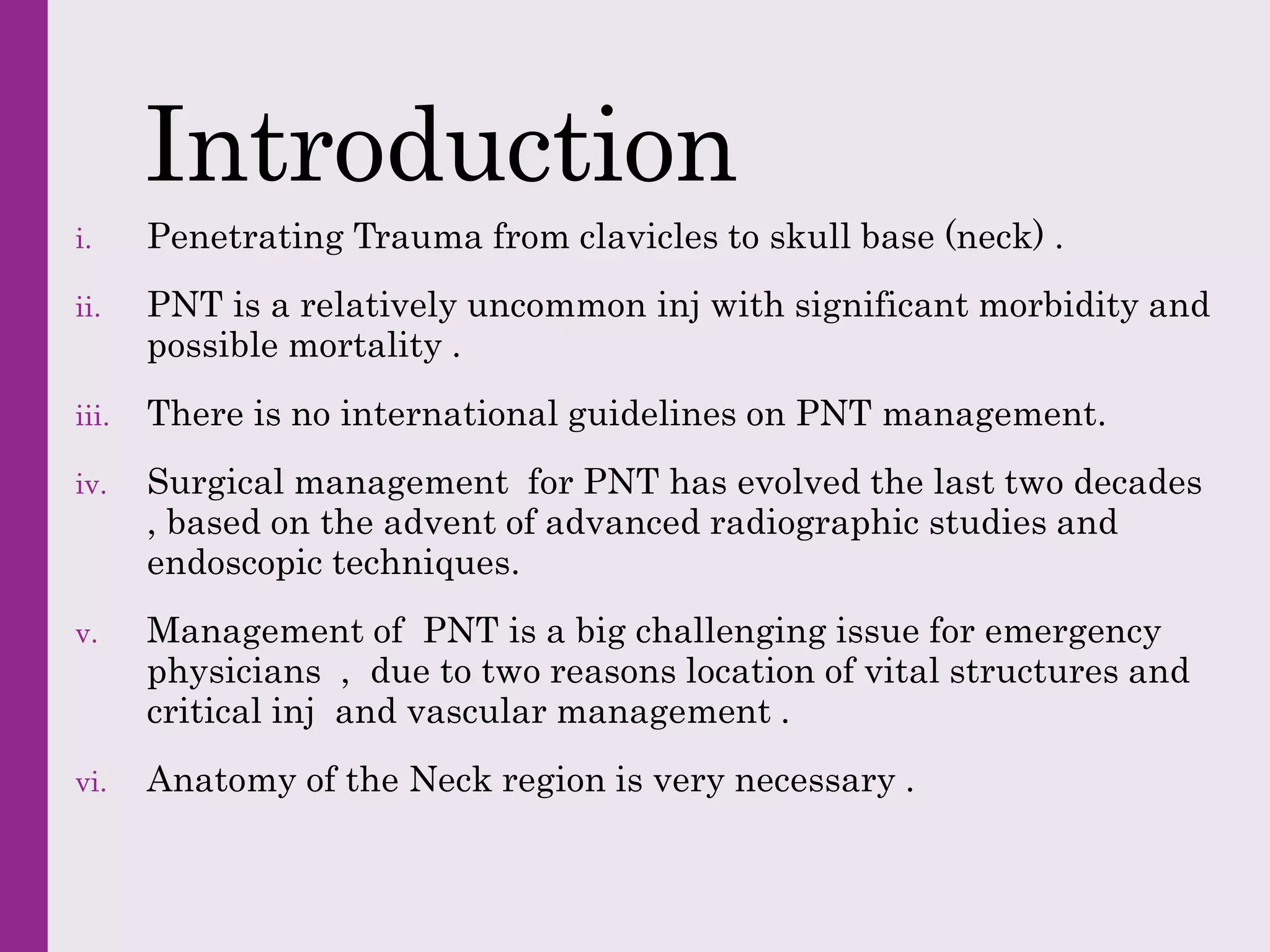 Penetrating neck trauma [autosaved] | PPTX