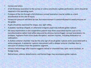 Penetrating Oc Injury | PPTX