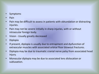 Penetrating Ocular Injuries | PPTX