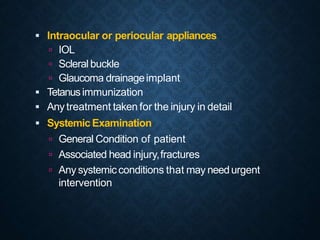 Penetrating ocular trauma.pptx | Death, Injury, or Military Conflict ...