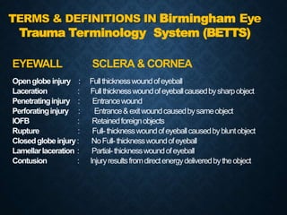Penetrating ocular trauma.pptx | Death, Injury, or Military Conflict ...