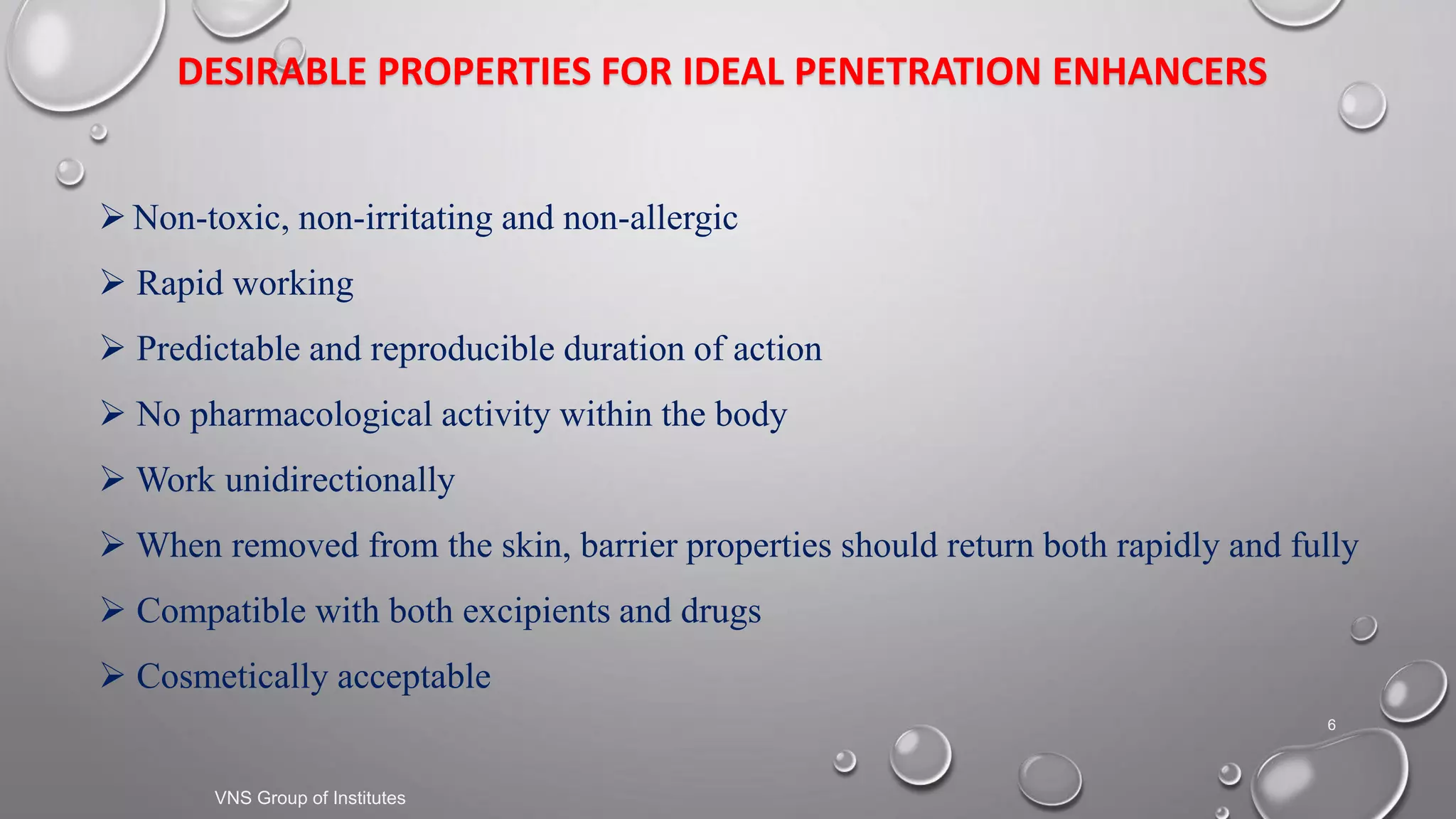 Penetration enhancer with their examples | PPSX