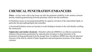 Penetration Enhancers in Transdermal Drug Delivery System | PPTX