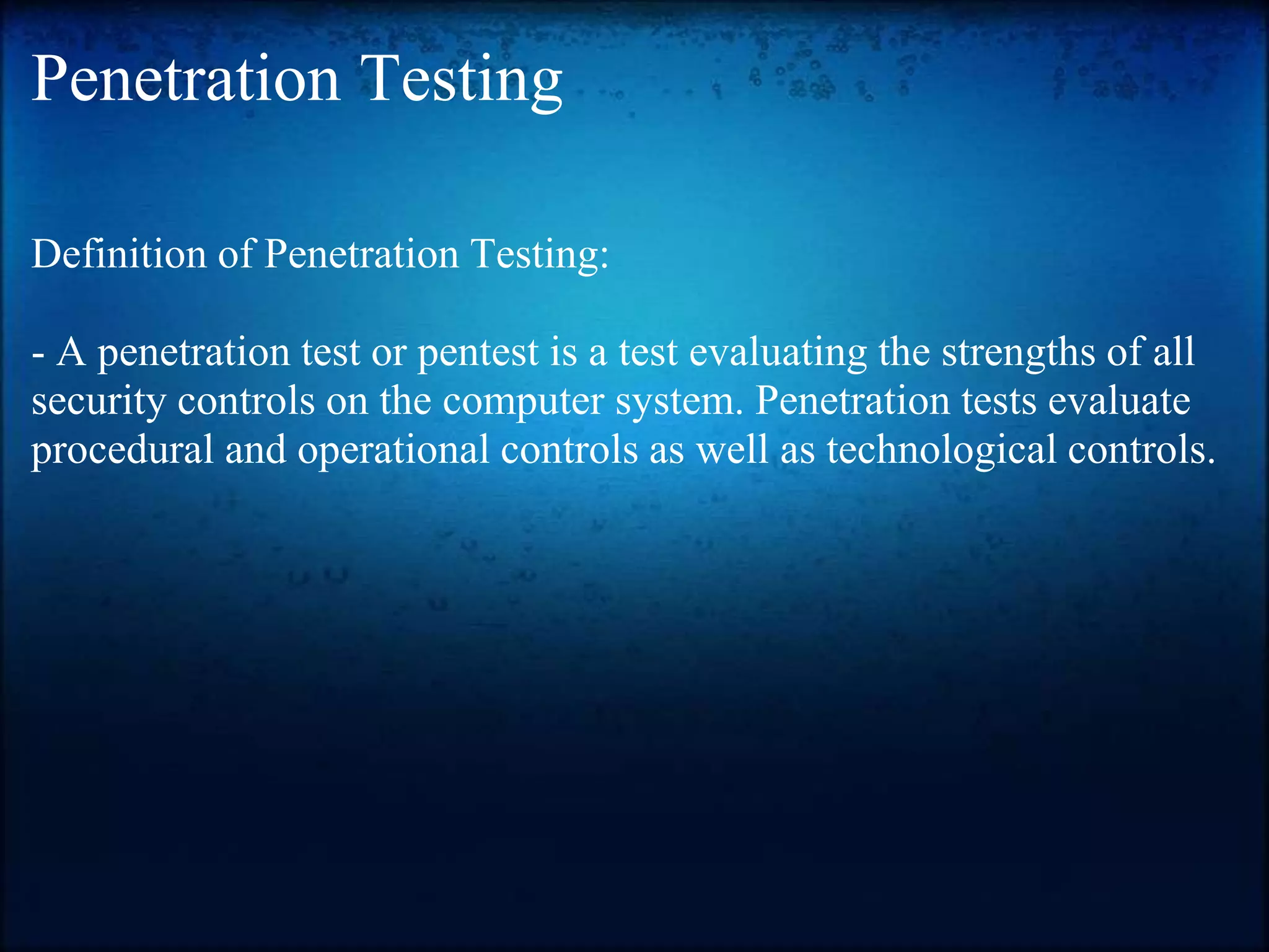 Penetration Testing | PPT
