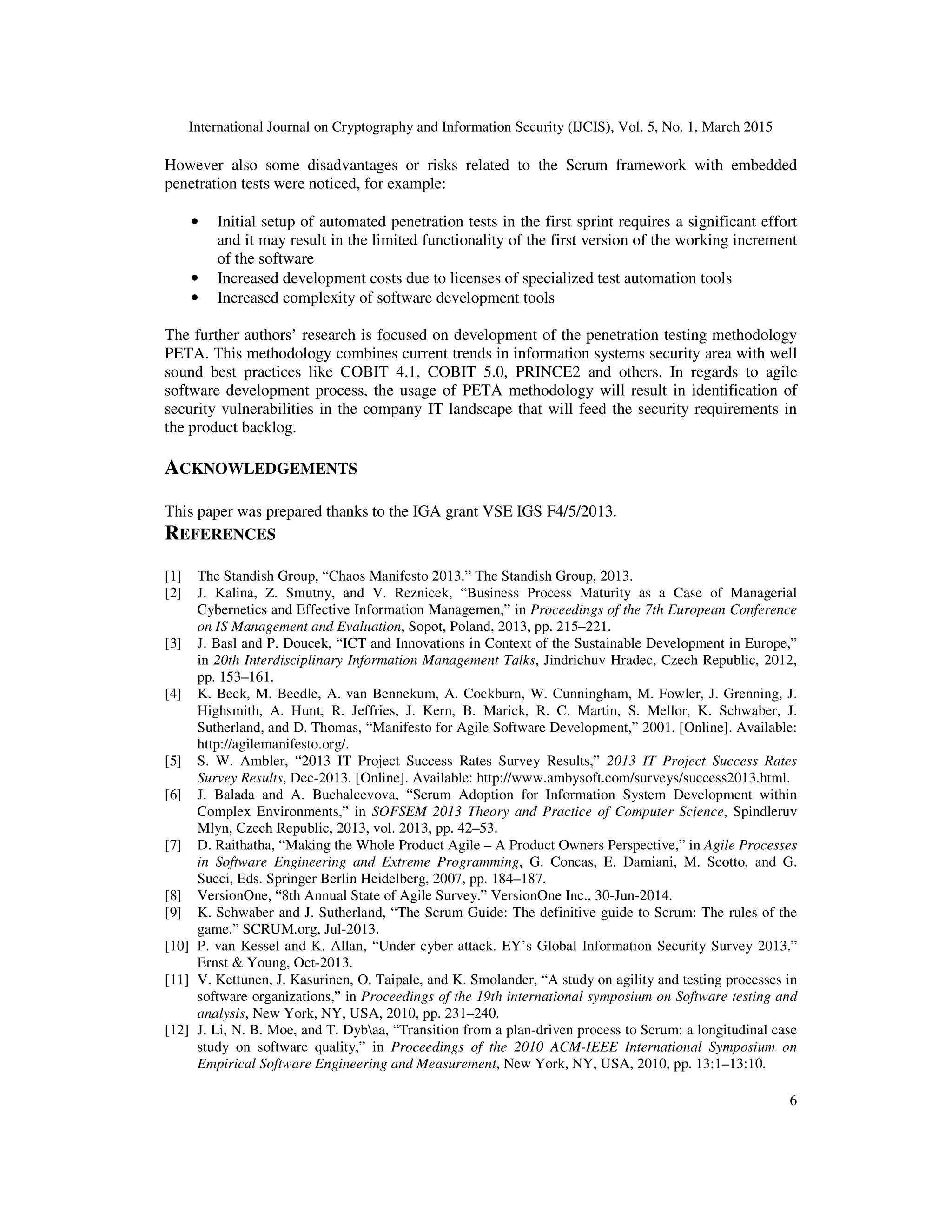 Penetration testing in agile software | PDF