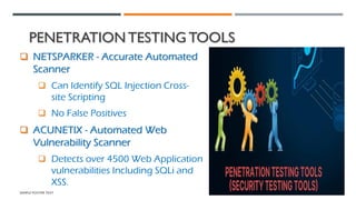 PENETRATION TESTING LECTURE SLIDES start | PDF