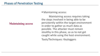 Penetration testing overview | PPTX | Information and Network Security ...