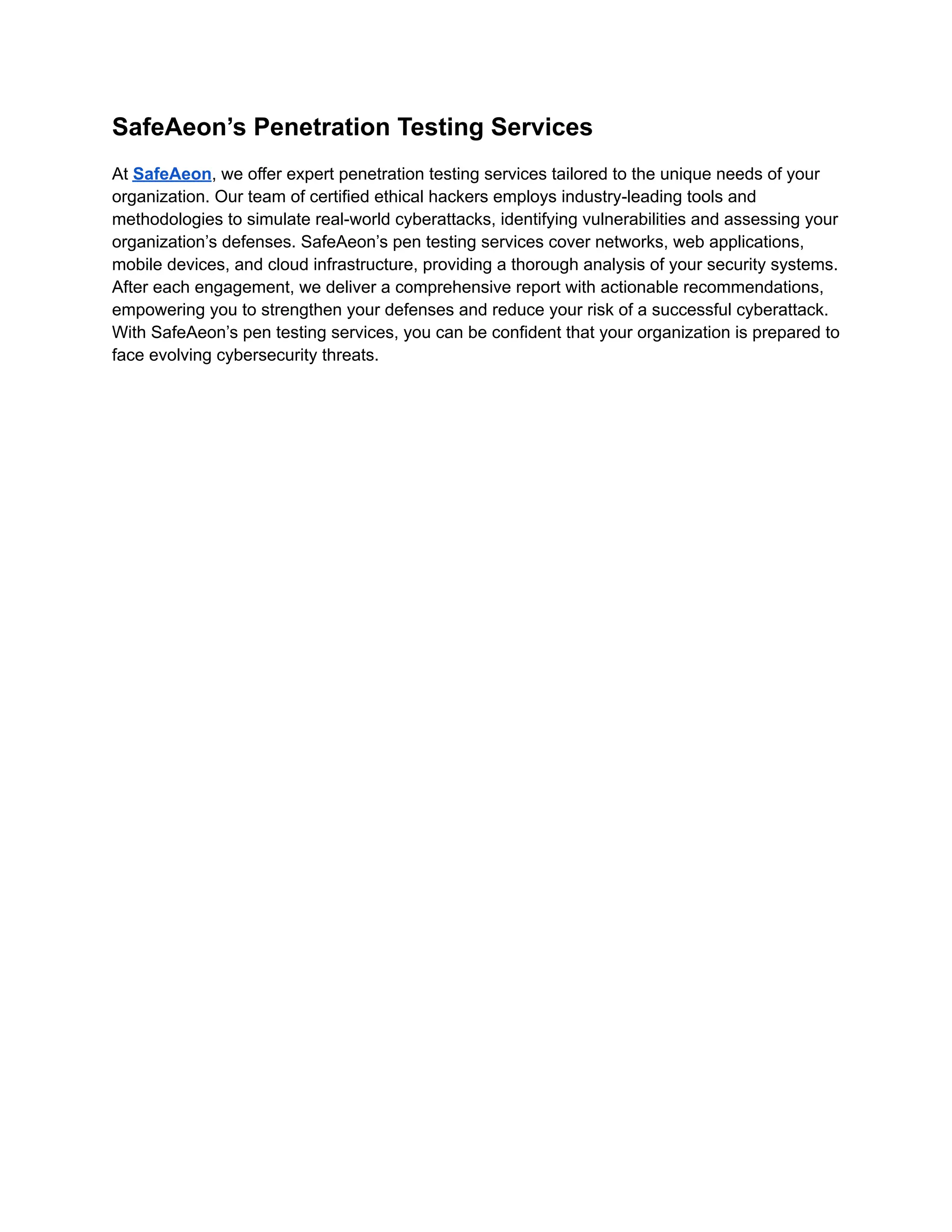 Penetration Testing Services Identifying And Eliminating