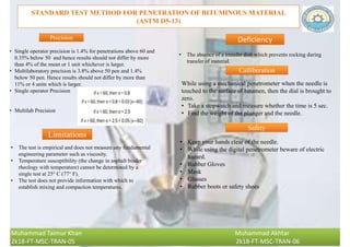 Penetration test of bitumen | PDF