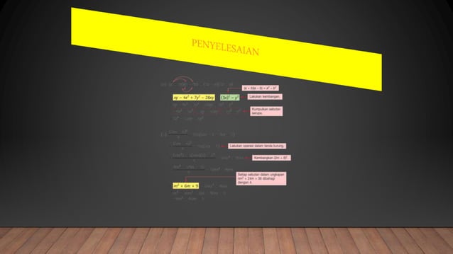 Penfaktoran dan pecahan algebra | PPT