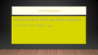 Penfaktoran dan pecahan algebra | PPT