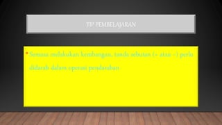 Penfaktoran dan pecahan algebra | PPT