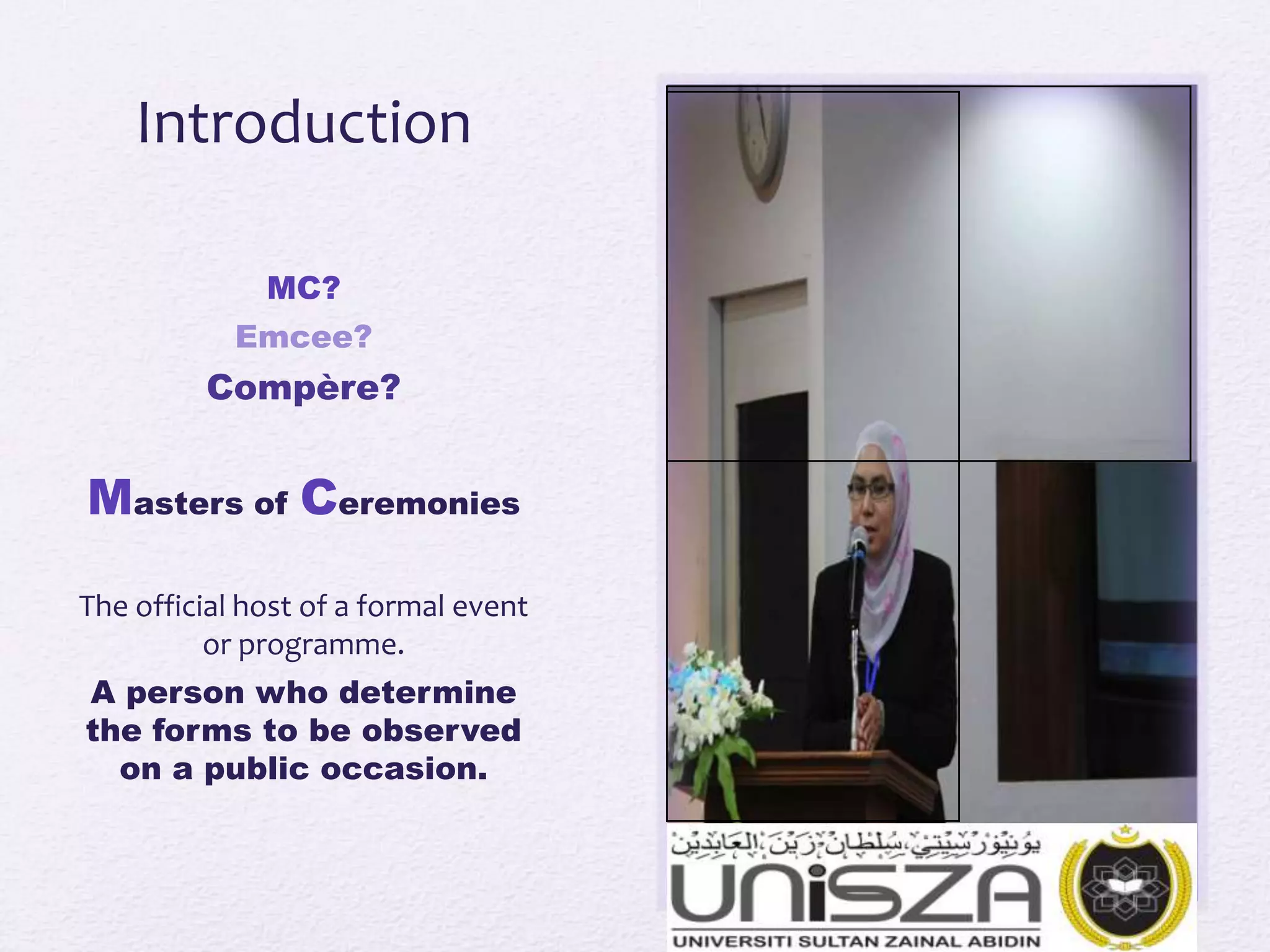 Pengacaraan Majlis (Emceeing for Official Function In Malaysia Context ...