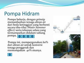 Pengadaan air baku dengan Pompa Hidram | PPT