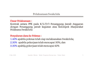 Pengadaan Barang dan Jasa dengan SwaKelola | PDF
