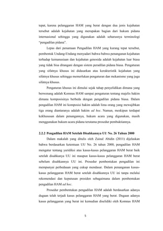 Pengadilan Hak Asasi Manusia Di Indonesia | DOCX