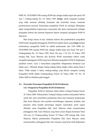 Pengadilan Hak Asasi Manusia Di Indonesia | DOCX