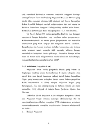 Pengadilan Hak Asasi Manusia Di Indonesia | DOCX