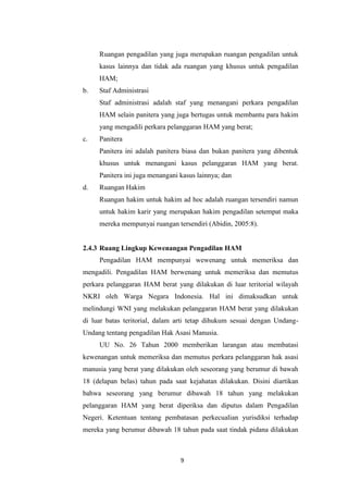 Pengadilan Hak Asasi Manusia Di Indonesia | DOCX