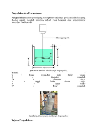Pengadukan dan pencampuran | PDF