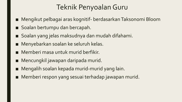 Teknik Penyoalan PSV Sek Ren | PPTX