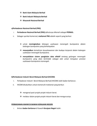 Pengajian am kertas 1 badan berkanun & tidak berkanun | DOC