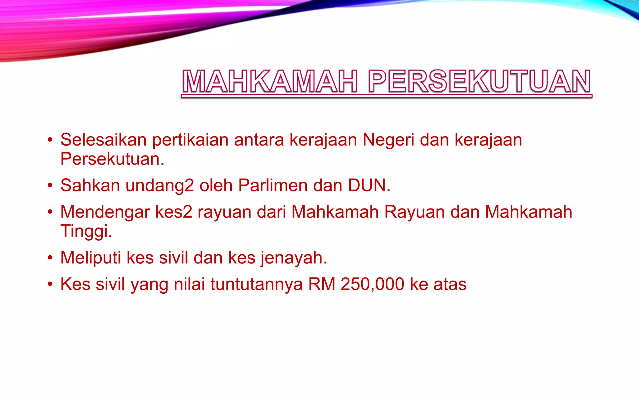 Komponen utama sistem kerajaan Malaysia | PPTX