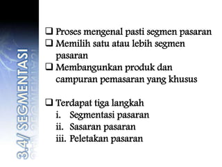 Pengajian perniagaan BAB 3 segmentasi | PPTX