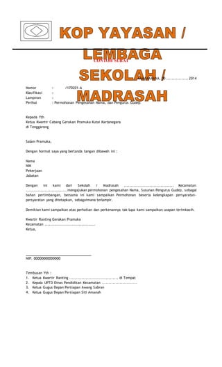 Pengajuan nomor gudep | DOCX