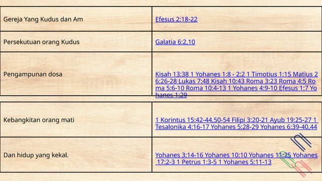 Pengakuan iman rasuli doa 10 malam gereja kristus | PPTX
