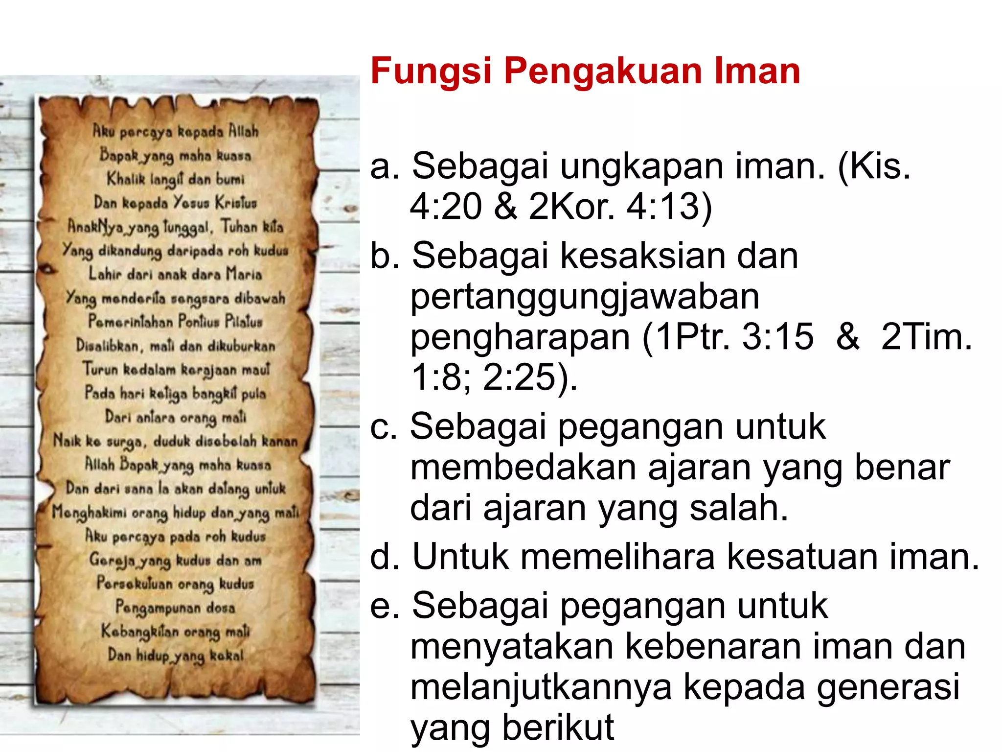 Pengakuan IMAN RASULI dan LATAR BELAKANG PEMAHAMAN | PPTX