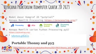 Pengalaman Problem Based Learning Praktikum Komputer Grafik 2D dengan Py5 ~ Processing Python.pdf