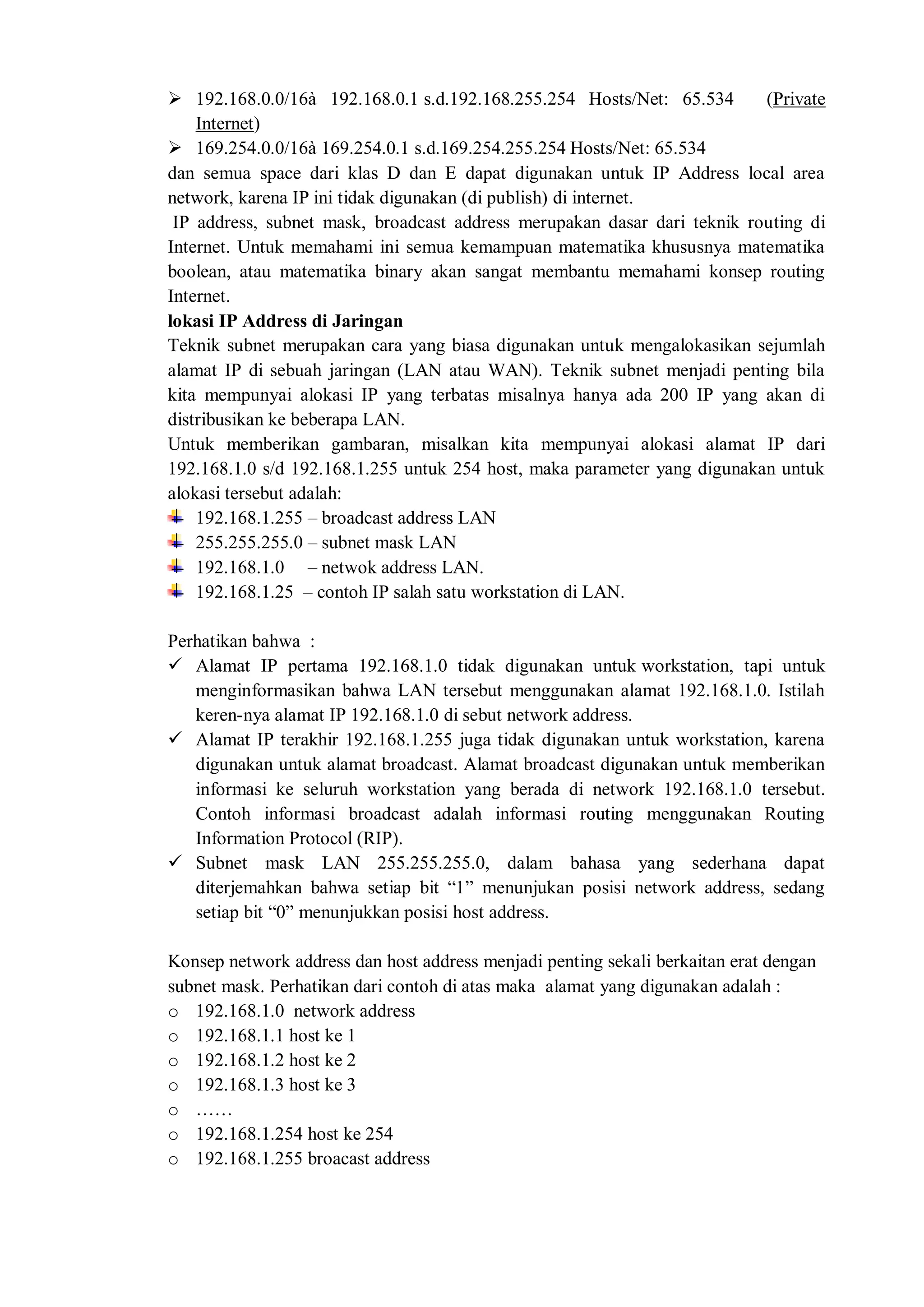 Pengalamatan IP Address.pdf oleh pak sartona | PDF