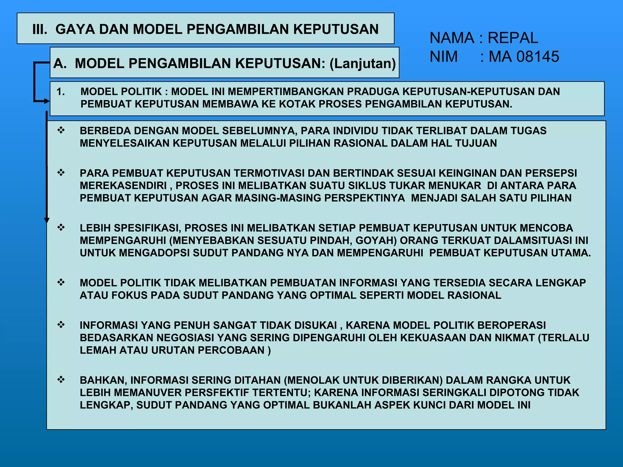 Pengambilan Keputusan | PPT