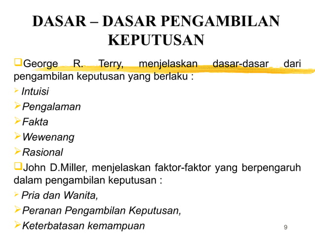 Pengambilan keputusan dalam kondisi resiko dan ketidakpastian ( mursanto & piter.l ) | PPT