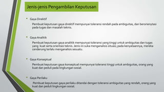 Tugas 4 Pengambilan keputusan dalam organisasi | PPTX