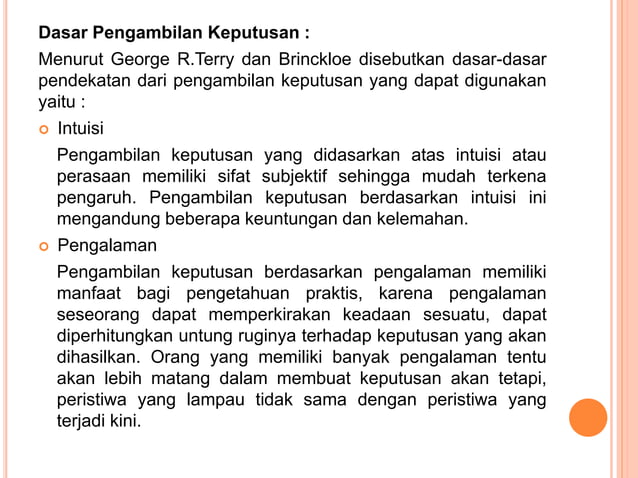 Pengambilan Keputusan Dalam Organisasi | PPTX