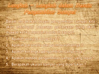 Pengambilan sample dalam Metode Penelitian | PPTX
