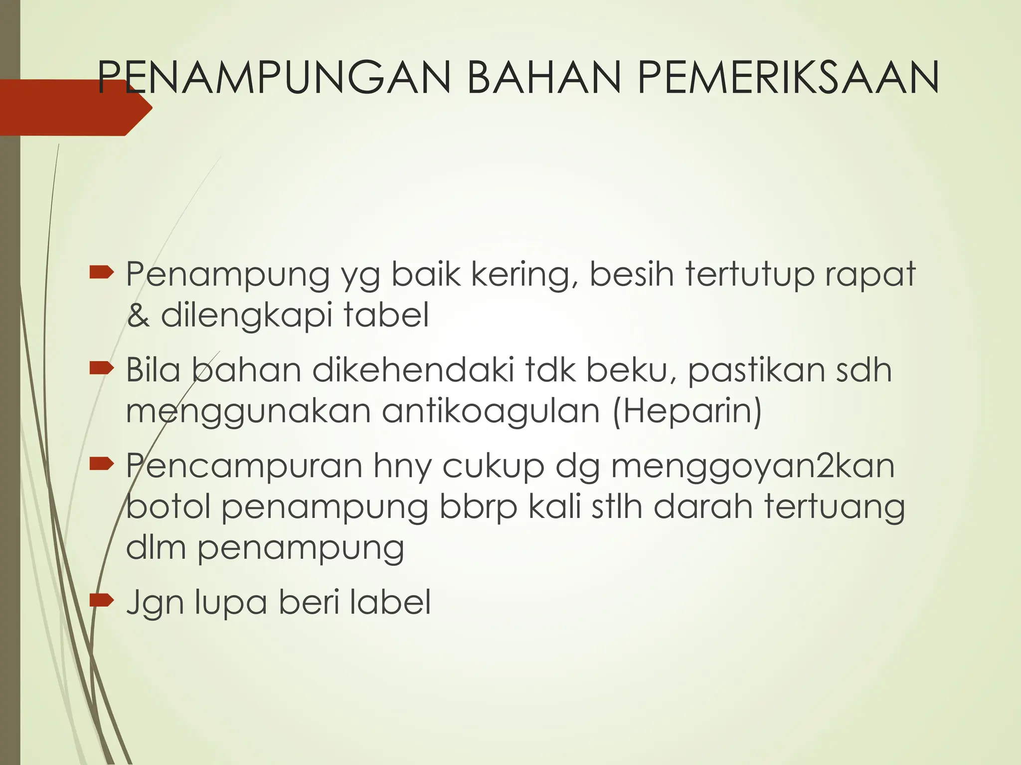 Pengambilan_spesimen pemeriksaan laboratorium | PPT